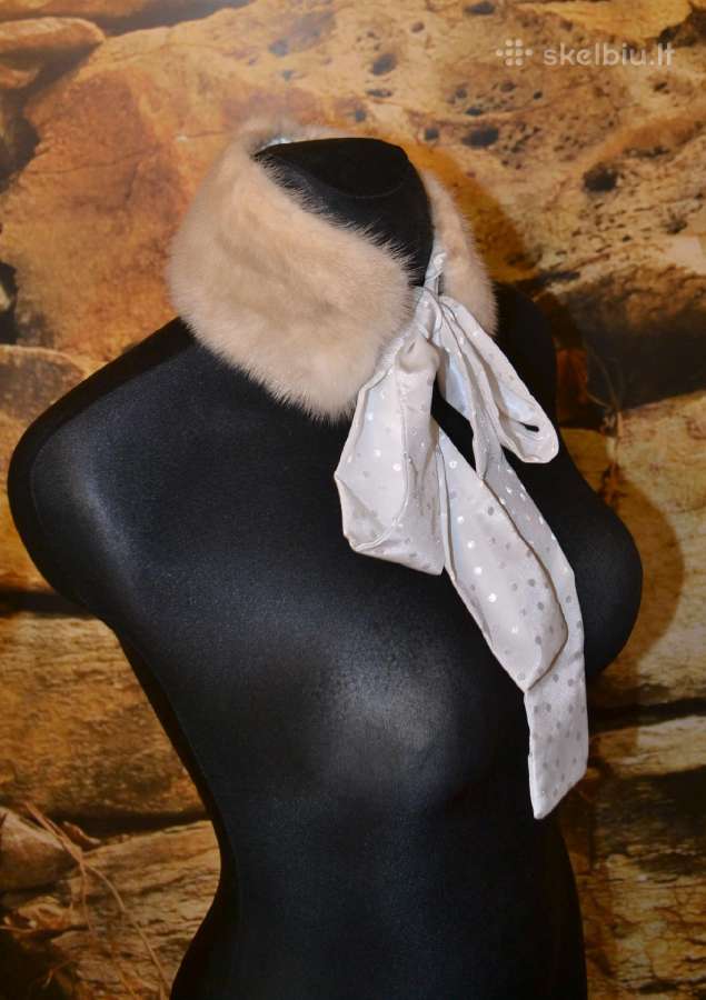 Naturalaus audines kailio kailine apykakle salikas - Skelbiu.lt