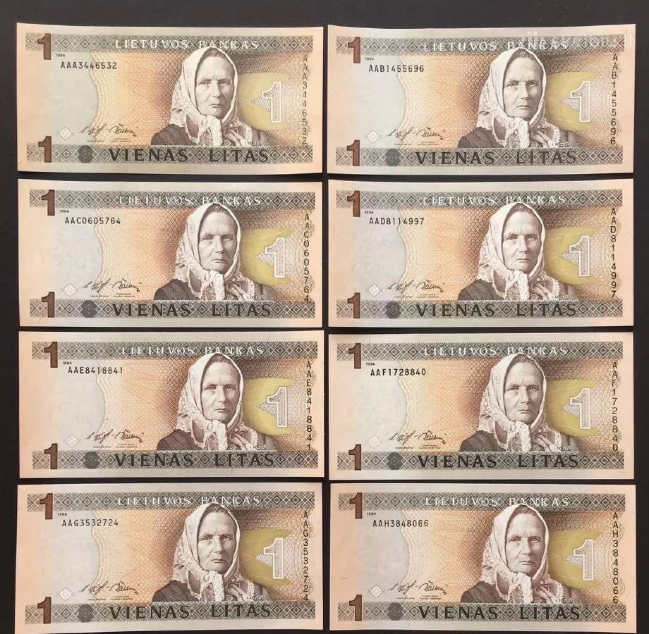 Visu seriju Unc vieno lito banknotai - Skelbiu.lt
