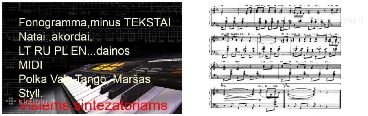 Minusas,fonograma,pliusas,tekstas Midi - Skelbiu.lt