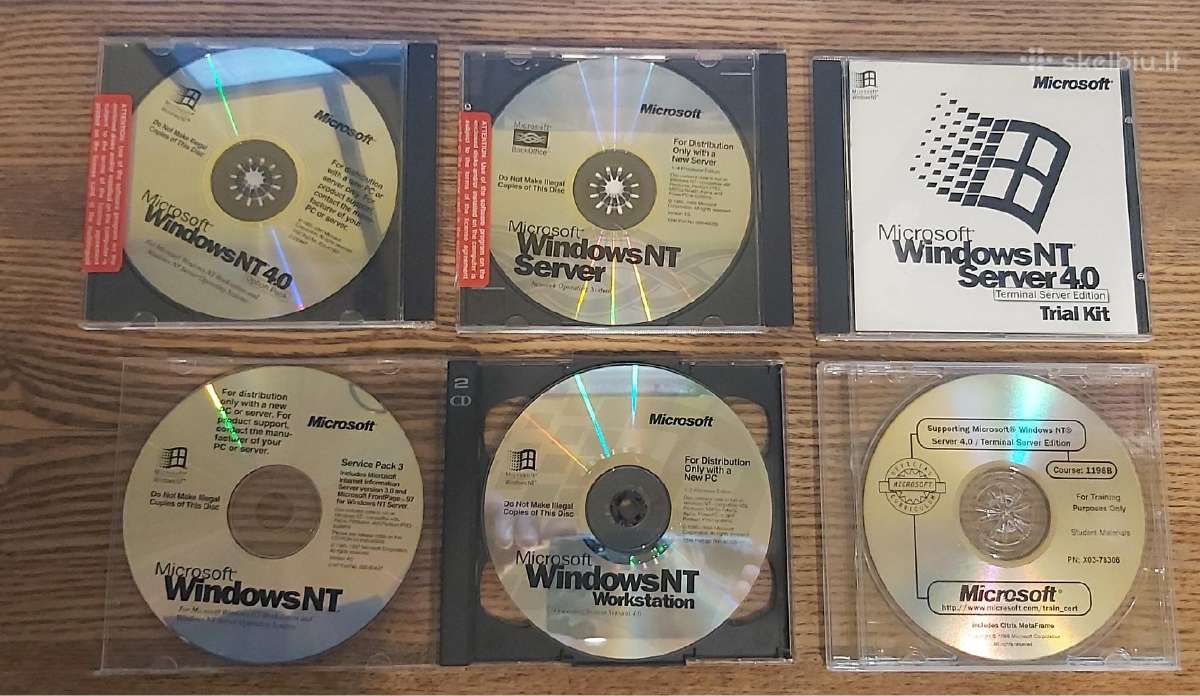Windows Nt Server ir Workstation instaliaciniai CD - Skelbiu.lt