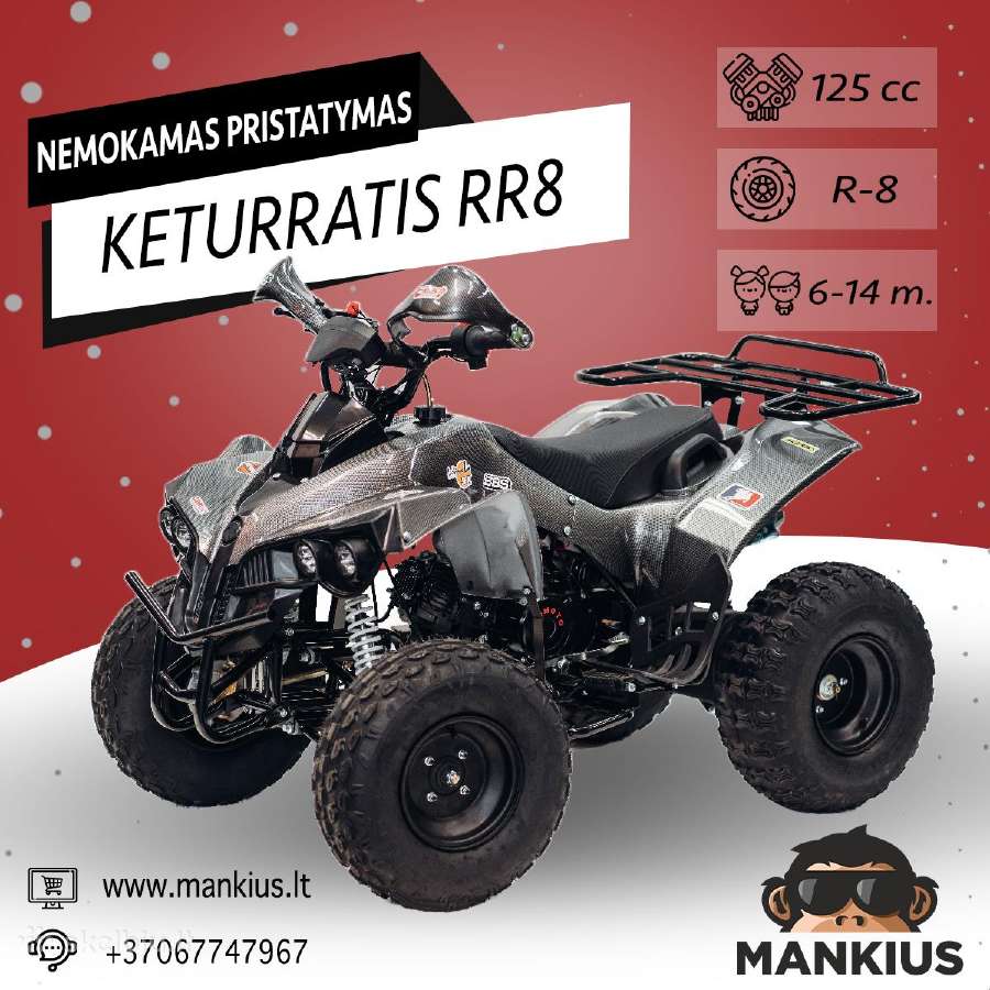 Naujas benzinins keturratis Rr8 125cc - Skelbiu.lt