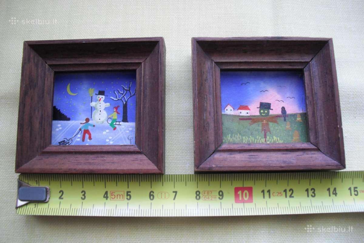 14e. 2 mini paveikslai ranku darbo senu laiku - Skelbiu.lt