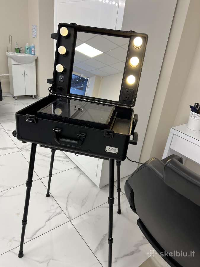 Makiažo staliukas-lagaminas su apšvietimu - Skelbiu.lt