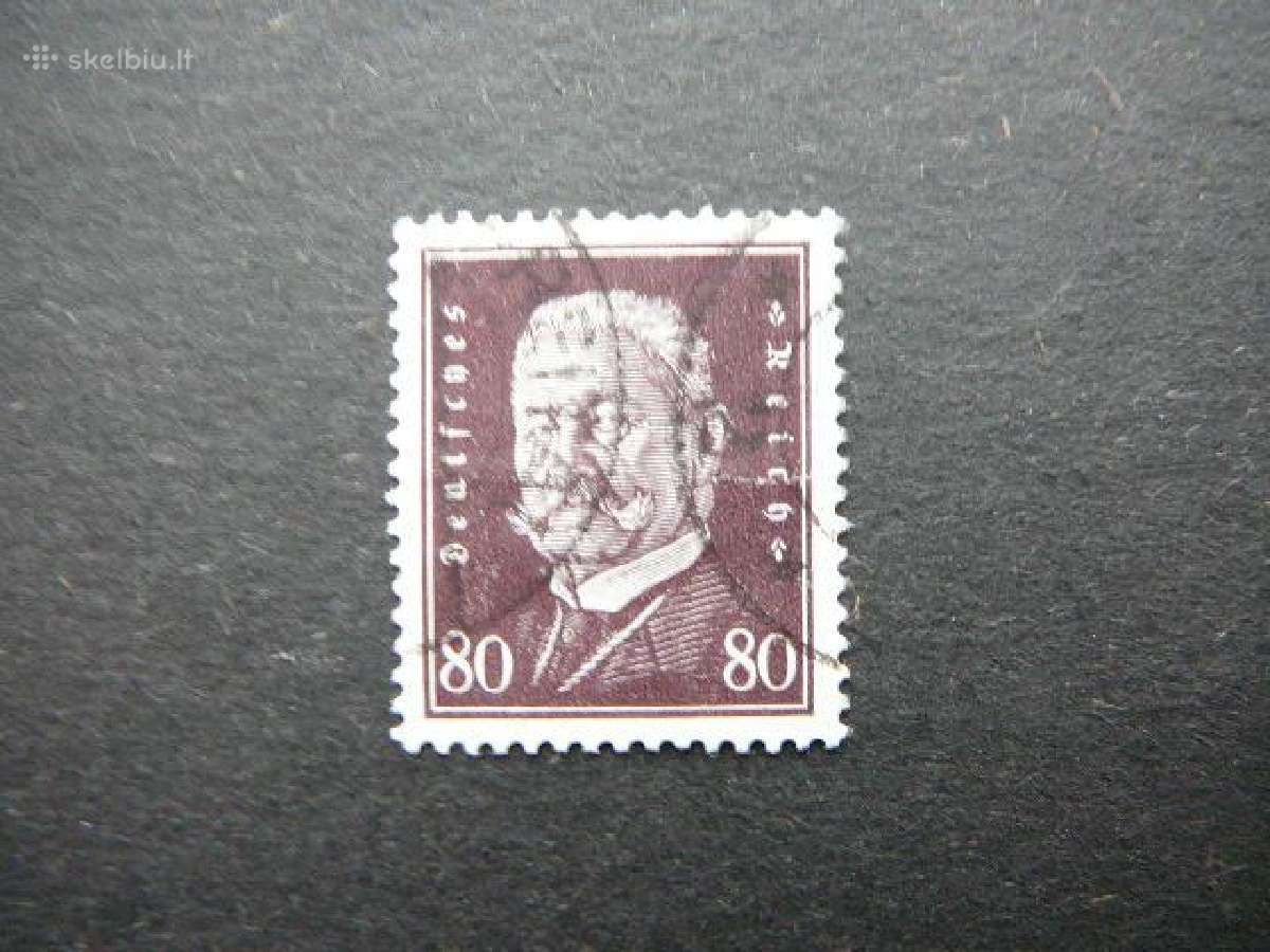 Reichsprezidentas Vokietija 1928 80pf. vkt422a - Skelbiu.lt