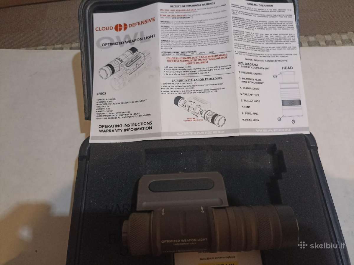 Taktinis prožektorius ginklui. - Skelbiu.lt