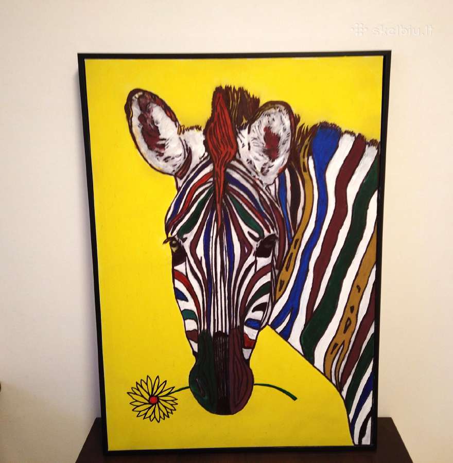 Paveikslas Įsimylėjęs Zebriukas Geltonoje Pievoje - Skelbiu.lt