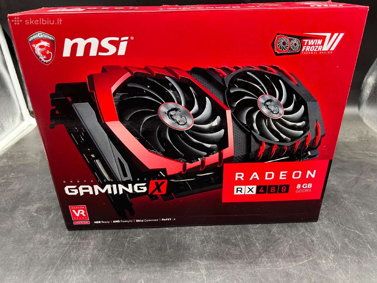 Vaizdo plokste Msi Gaming X Radeon Rx480 8gb - Skelbiu.lt