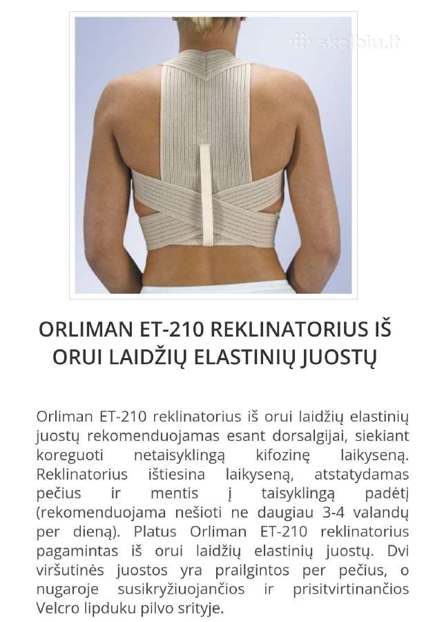 Orliman Et-210 Reklinatorius Iš Orui Laidžių Elast - Skelbiu.lt