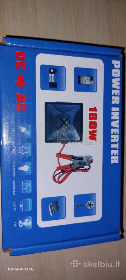 Įtampos keitiklis – inverteris 12v-220v 180w - Skelbiu.lt