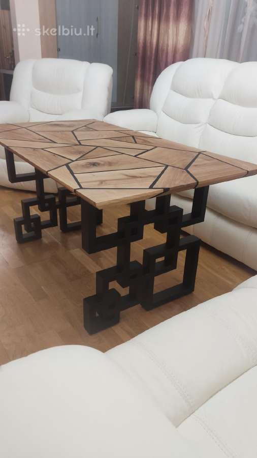 Azuolinis stalas, kavos staliukas - Skelbiu.lt