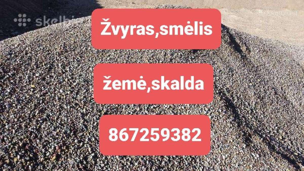 Atveza,žvyra,žeme,skalda,smėli, 1-6m2 Gera Kaina. - Skelbiu.lt