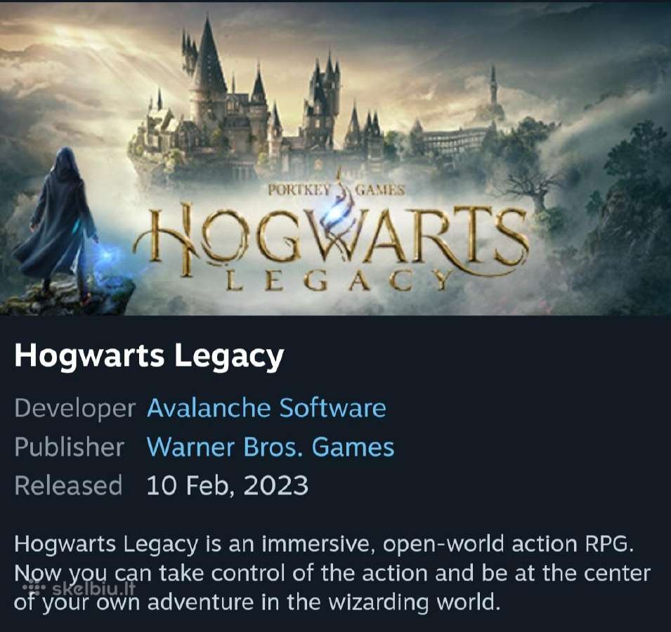 Hogwarts legacy. Pc - Skelbiu.lt