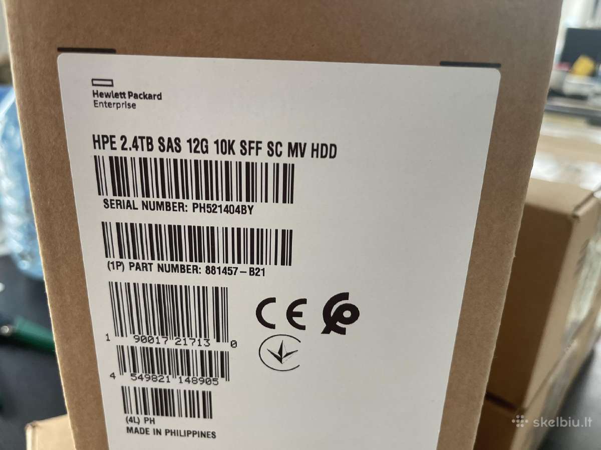 Hpe 2.4tb Sas 12g 10k Sff HDD - Skelbiu.lt