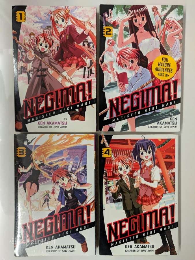 Negima Manga Vol 1-4 Anime Komiksai Comics - Skelbiu.lt