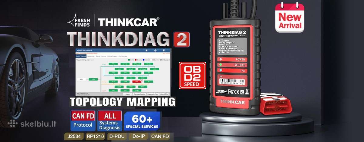 Launch X431 Thinkdiag 2 Dbscar 7 - Skelbiu.lt