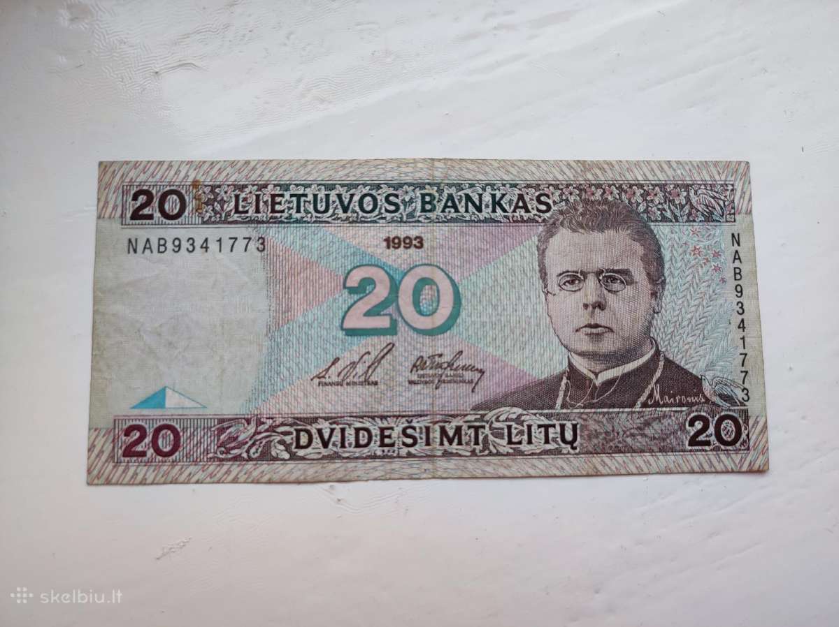 20 litu 1993 metu - Skelbiu.lt