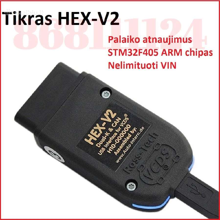 Vcds Stm32f405 chipu tikras Hex-v2 Oem 1:1 versij - Skelbiu.lt