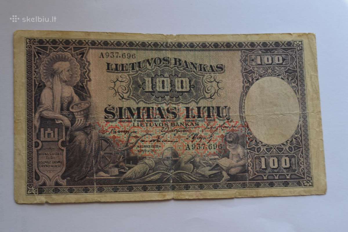 100 litu 1928 m. - Skelbiu.lt