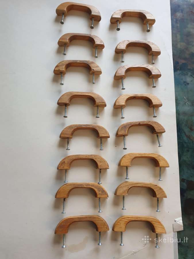 Medinės rankenėlės 16 vnt. - Skelbiu.lt