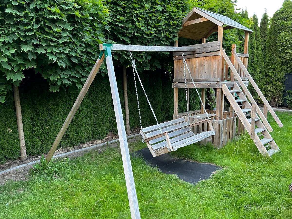 Vaikų žaidimo namelis ir sūpynė - Skelbiu.lt