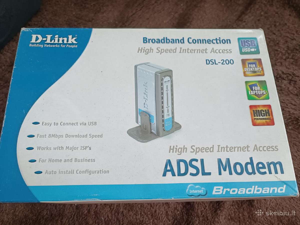 D-link Dsl-200 Adsl Modem - Skelbiu.lt