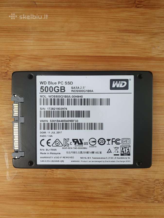 SSD 500gb Sata - Wd Blue - Skelbiu.lt