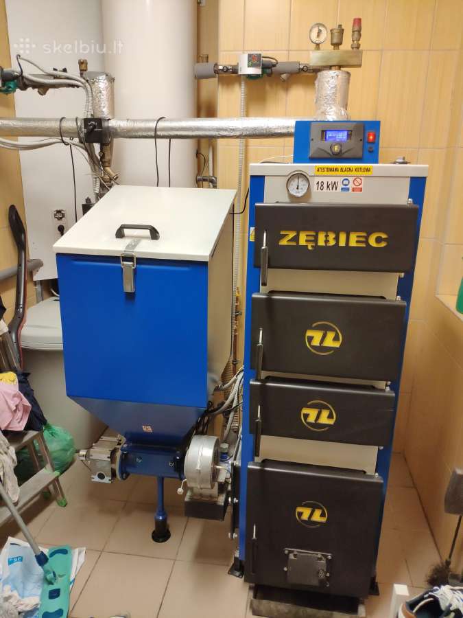 Kieto kuro katilas su autom. bunkeriu ir boileriu - Skelbiu.lt