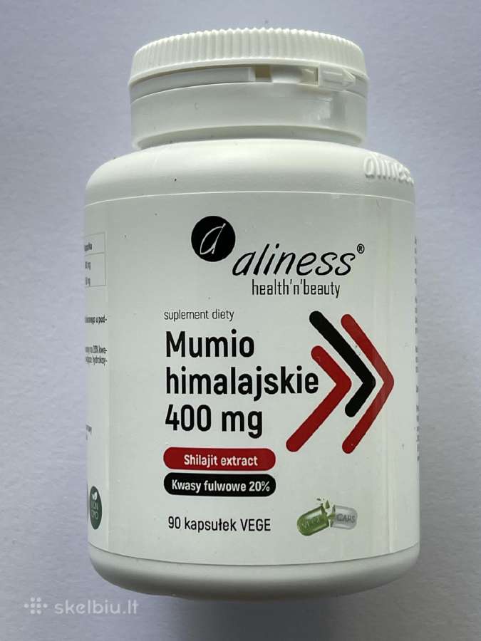 Mumijus Shilajit Mumio Extract 400 mg / 90kapsulių - Skelbiu.lt