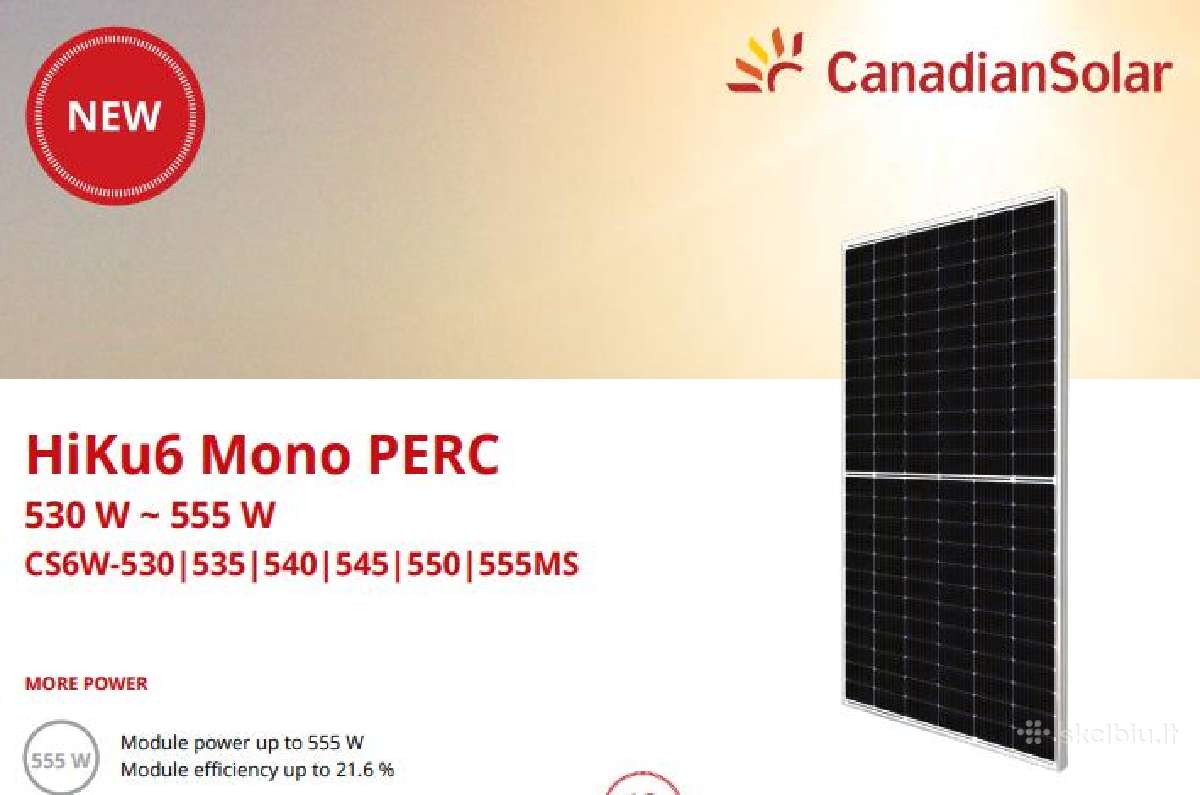 Canadiansolar Hiku6 Mono Perc 550w - Skelbiu.lt