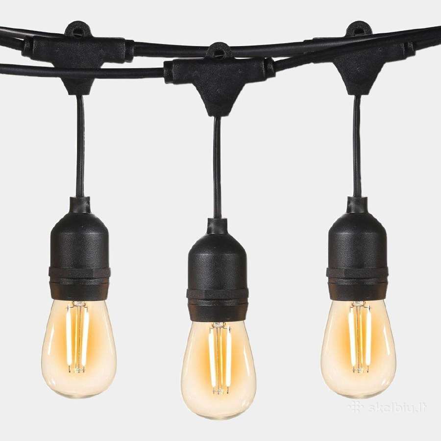 10m Tungsten Filament Lamp String - Skelbiu.lt