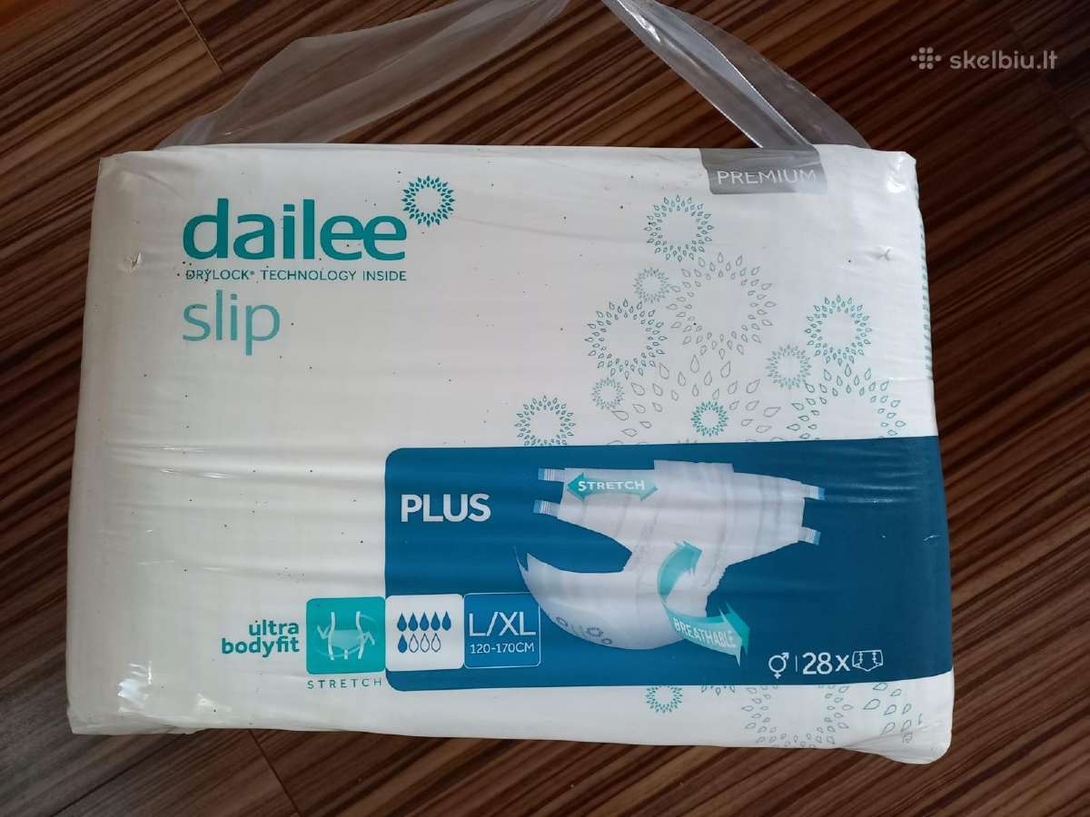 Dailee Slip sauskelnės Premium Plus L/XL, 28 vnt - Skelbiu.lt