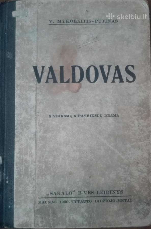 Antikvar Valdovas Mykolaitis – Putinas V. 1933 m. - Skelbiu.lt
