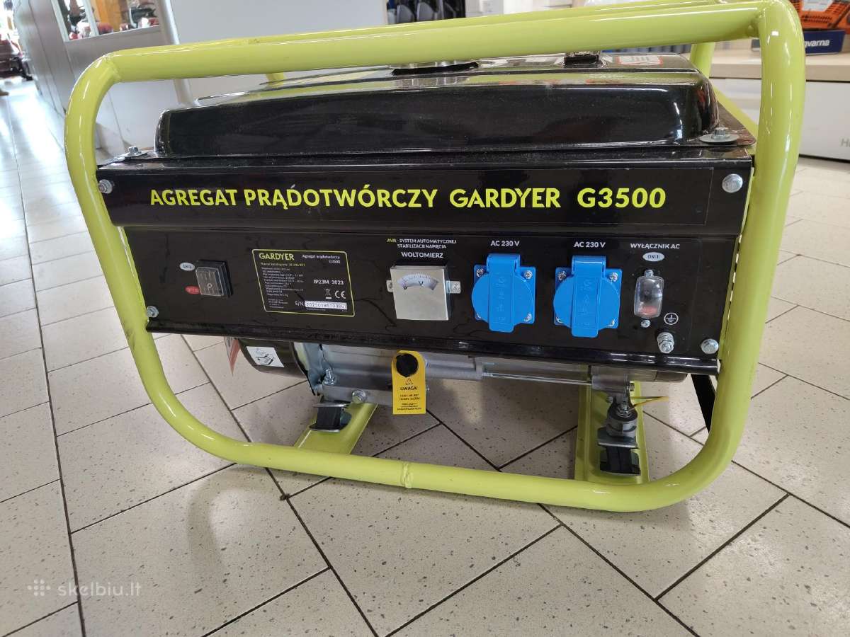 Benzininis generatorius 3.5 kw Gardyer G3500 - Skelbiu.lt