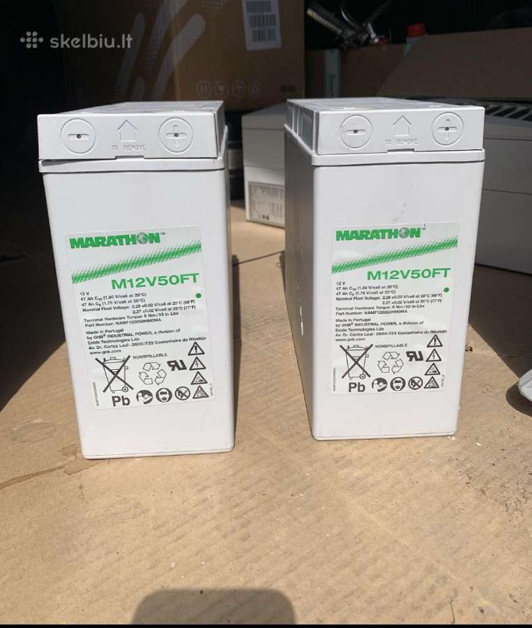 Gelinis akumuliatorius marathon m12v50ft - Skelbiu.lt