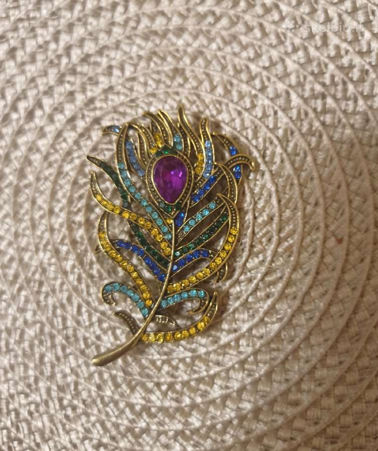 Didelė povo plunksna sagė - Skelbiu.lt