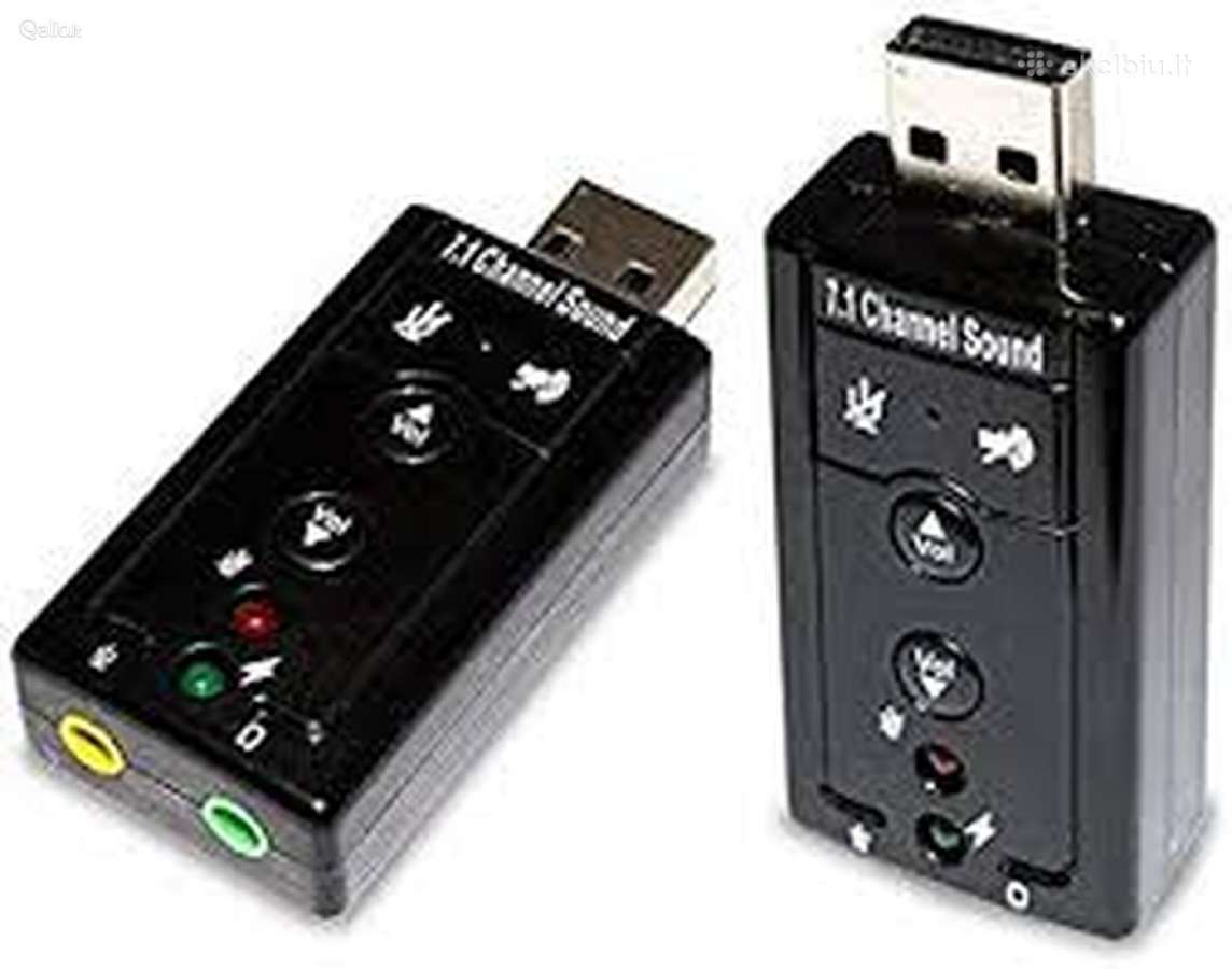 „Mini 7.1“ Išorinės Usb Garso Plokštės Ausinės, - Skelbiu.lt