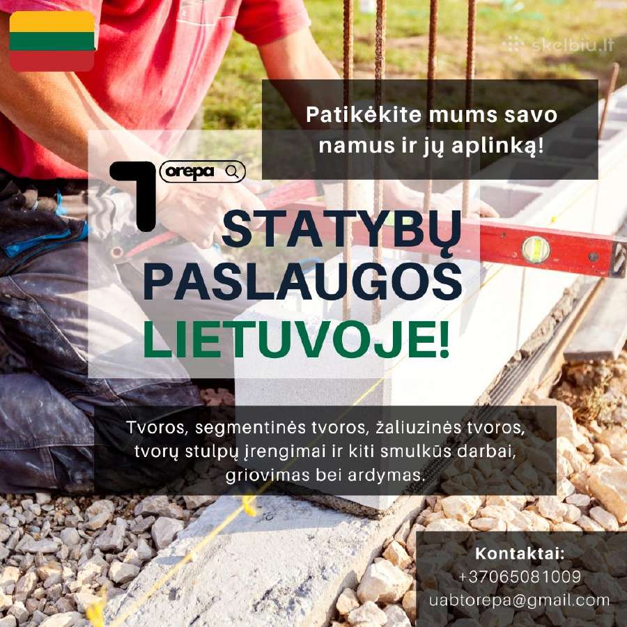 Atliekame įvairius statybos darbus Lietuvoje - Skelbiu.lt
