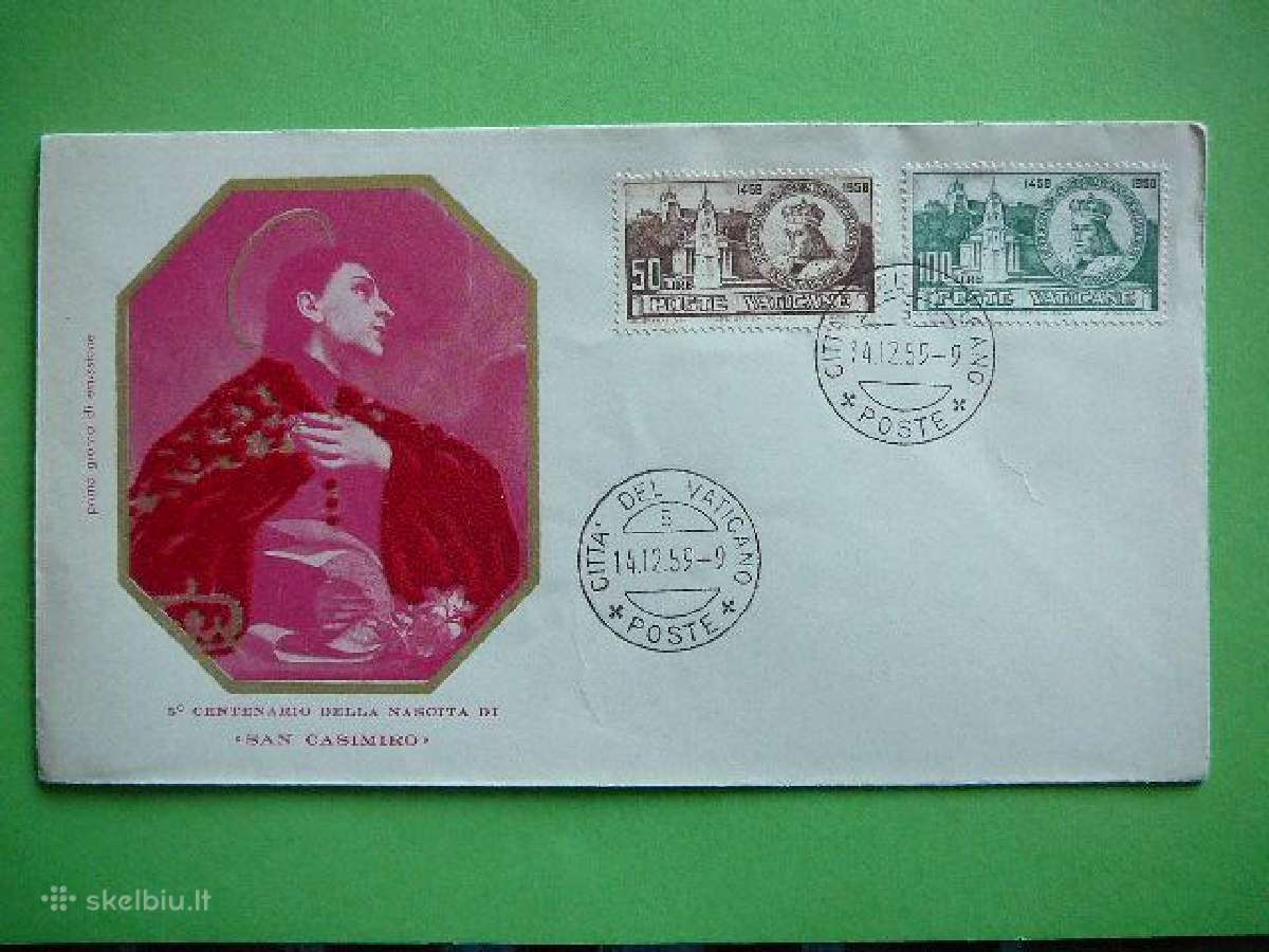 Vatikanas Sv. Kazimieras Lietuva 1959 Fdc591k - Skelbiu.lt