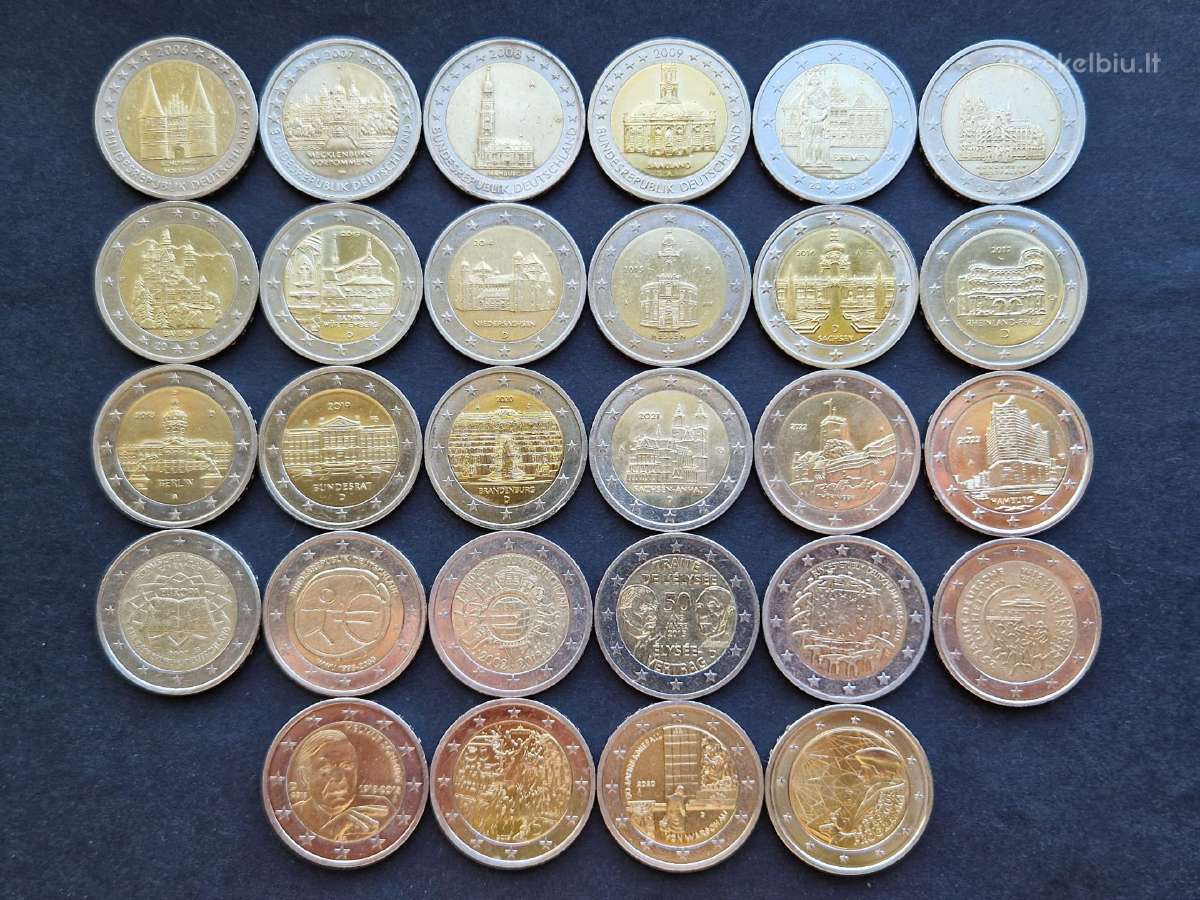 Vokietijos proginės 2 eurų monetos iš apyvartos - Skelbiu.lt