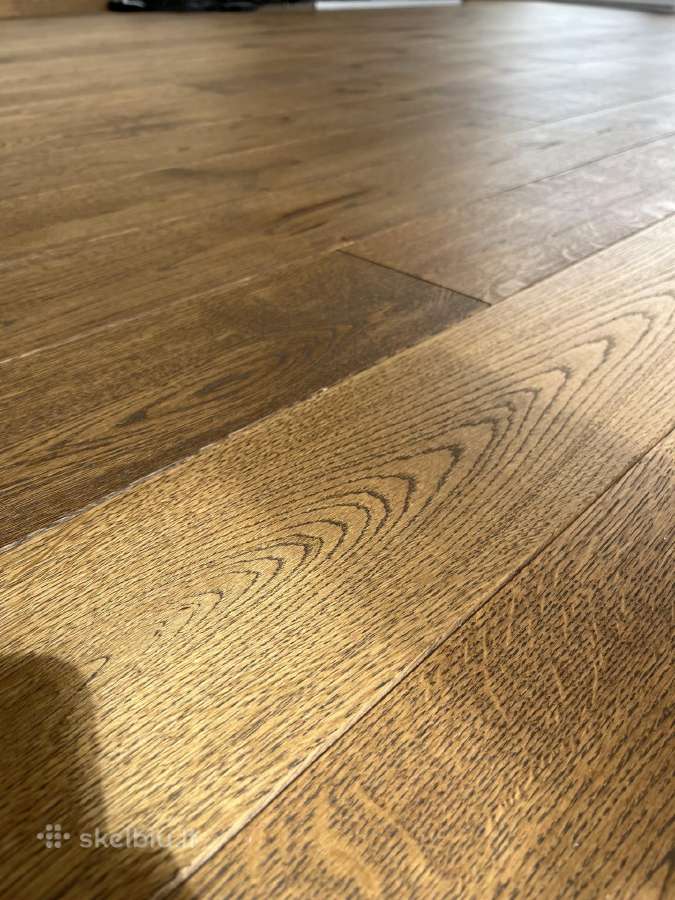 Ažuolinės grindinės lentos riešuto spalvos - Skelbiu.lt