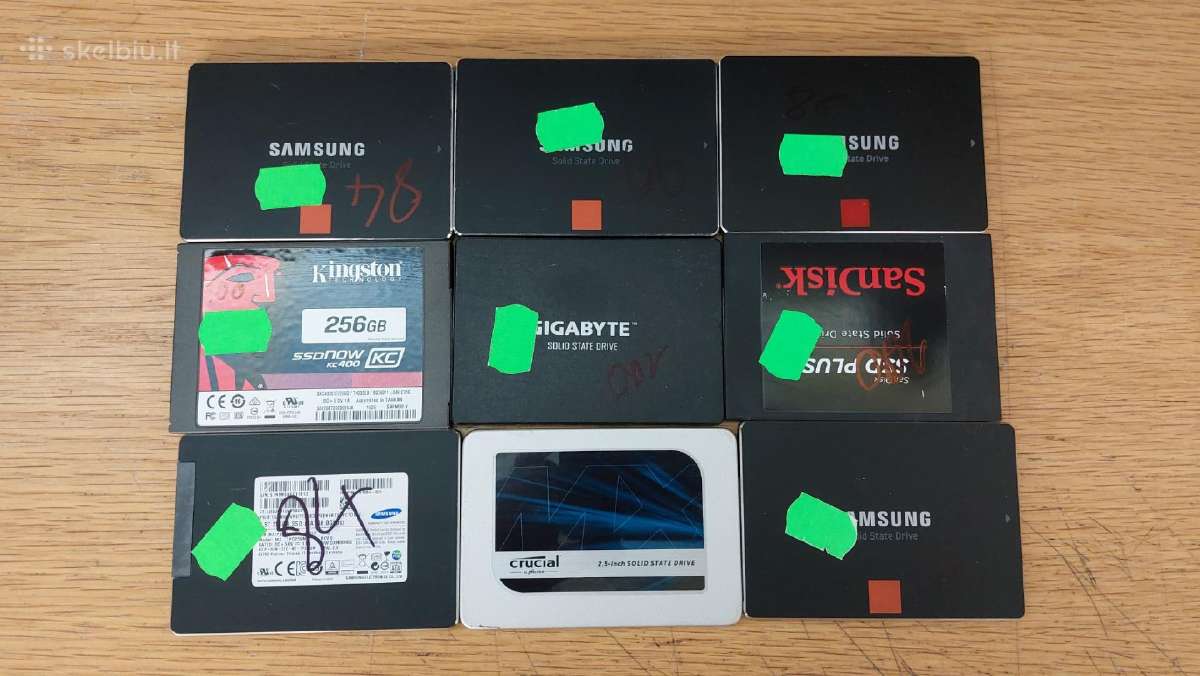 Kietieji diskai 256gb SSD 2.5'' - Skelbiu.lt