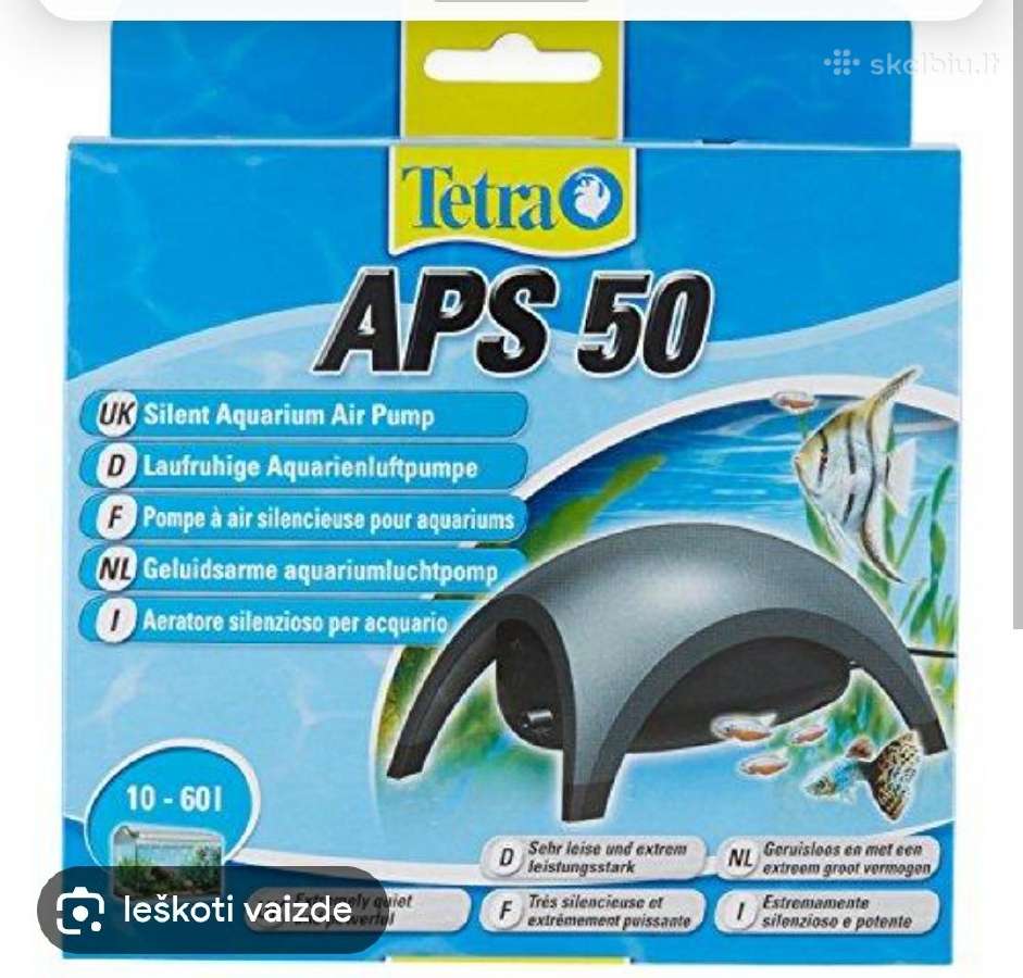 Tetra aps 50 oro pompa akvariumui nauja su dežute - Skelbiu.lt