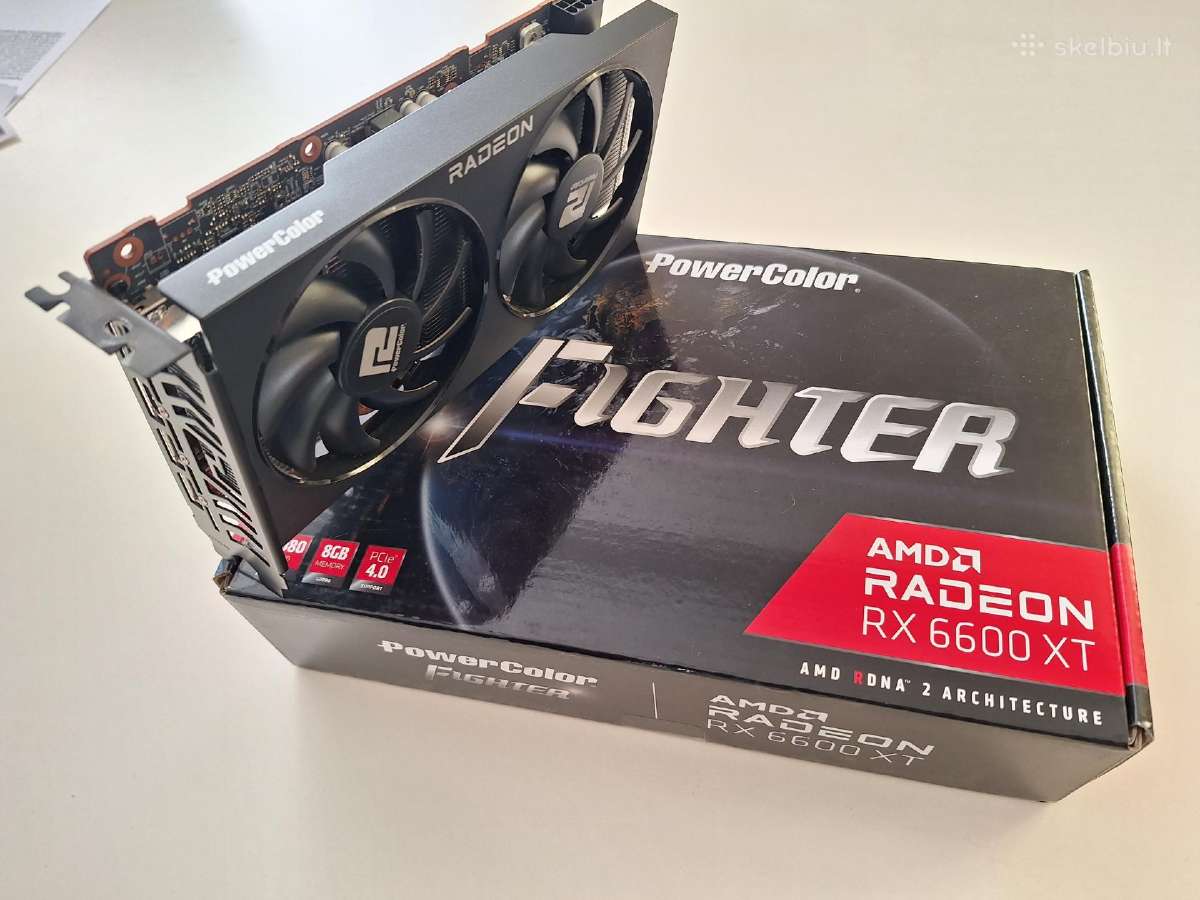 Powercolor Radeon Rx 6600 XT Fighter - Skelbiu.lt Powercolor Radeon Rx 6600 XT Fighter - Skelbiu.lt