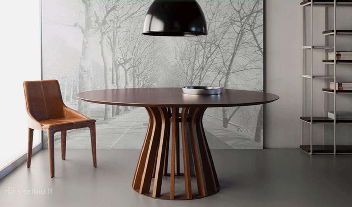 Apvalūs ąžuoliniai stalai - Skelbiu.lt