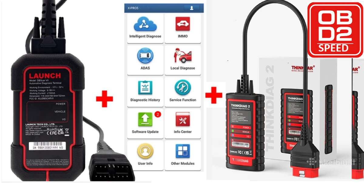 Launch X431 Thinkdiag 2 Dbscar 7 - Skelbiu.lt