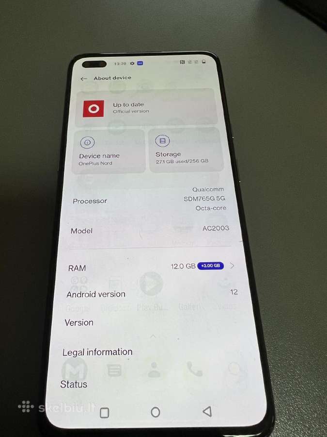 Oneplus Nord Ac2003 12gb RAM 256 GB 5G - Skelbiu.lt