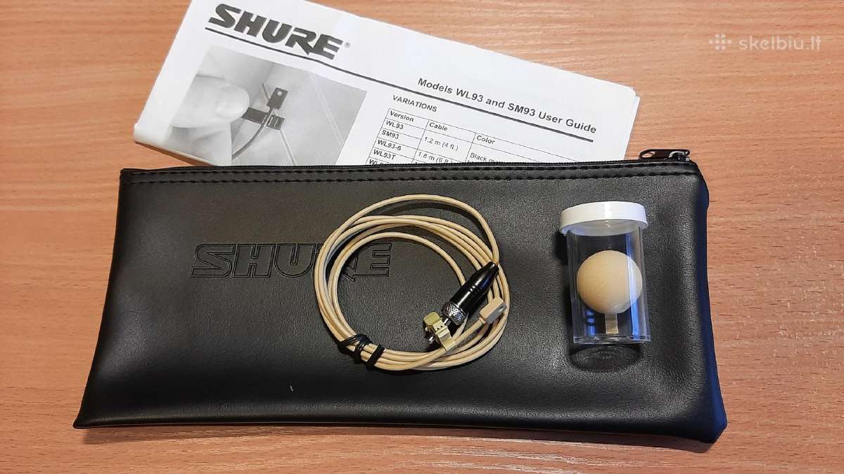 Shure Wl 93 + Phantom adapteris - Skelbiu.lt