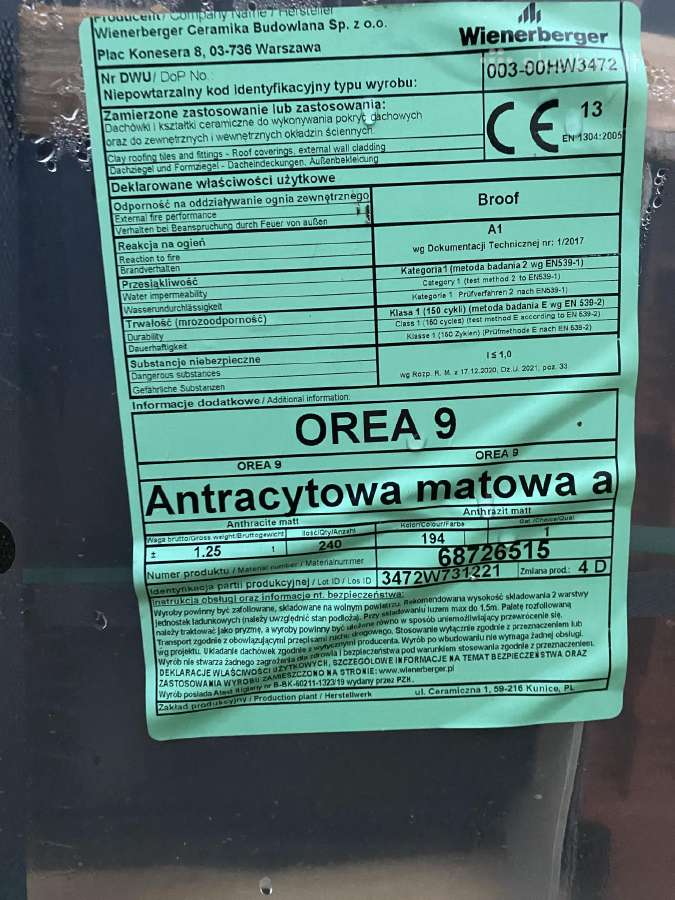 Stogo čerpės Wienerberger Orea 9 Mat Black Engobe - Skelbiu.lt