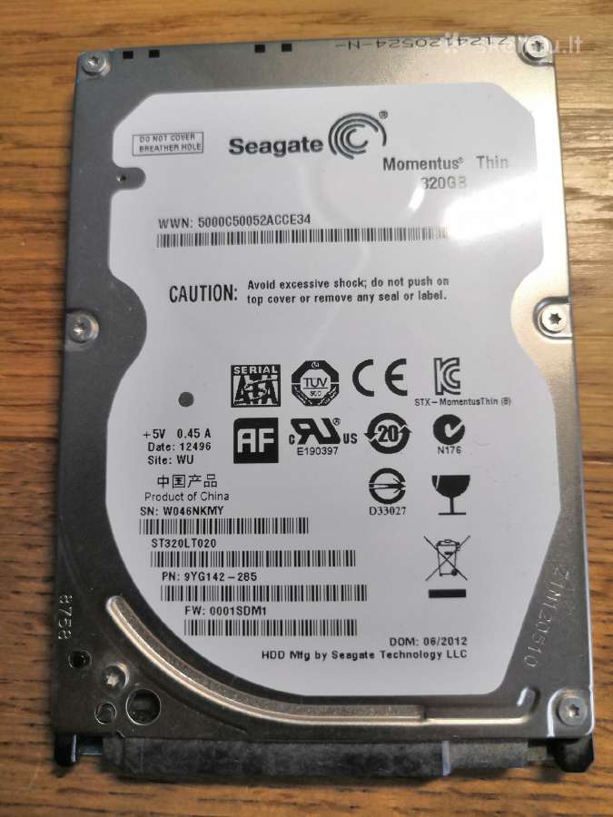 Seagate momentus 320gb kietas diskas 2,5 HDD - Skelbiu.lt
