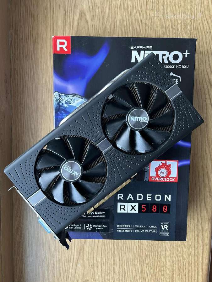 Vaizdo plokštė Sapphire Nitro Rx 580 8gb - Skelbiu.lt